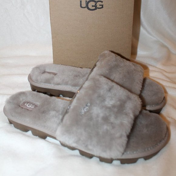 UGG | Shoes | Nib Ugg Womens Cozette Plush Fur Slip On Slide Slippers ...